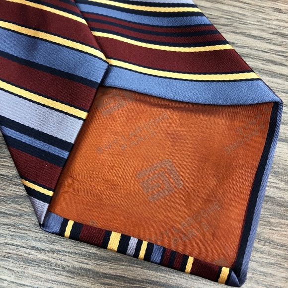 Guy Laroche Accessories Guy Laroche Red Blue Yellow Navy Stripe Tie